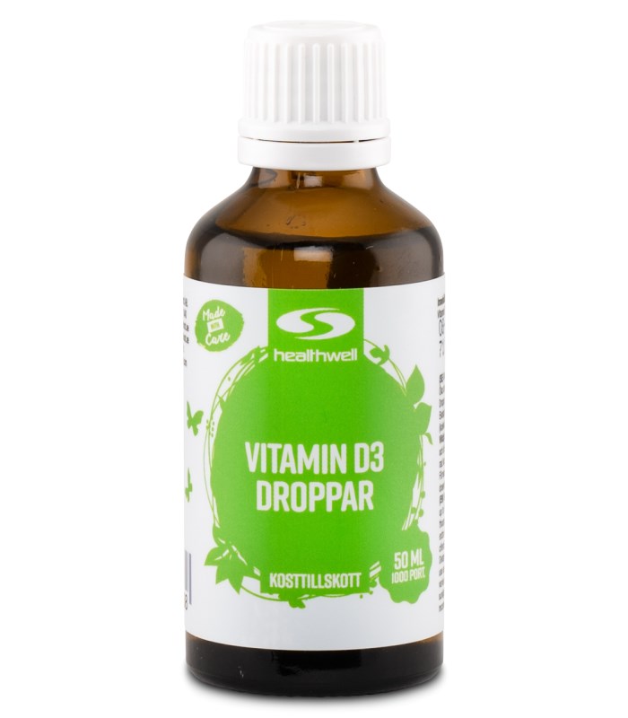 Vitamin D3 Droppar | I olivolja | Svensk Hälsokost
