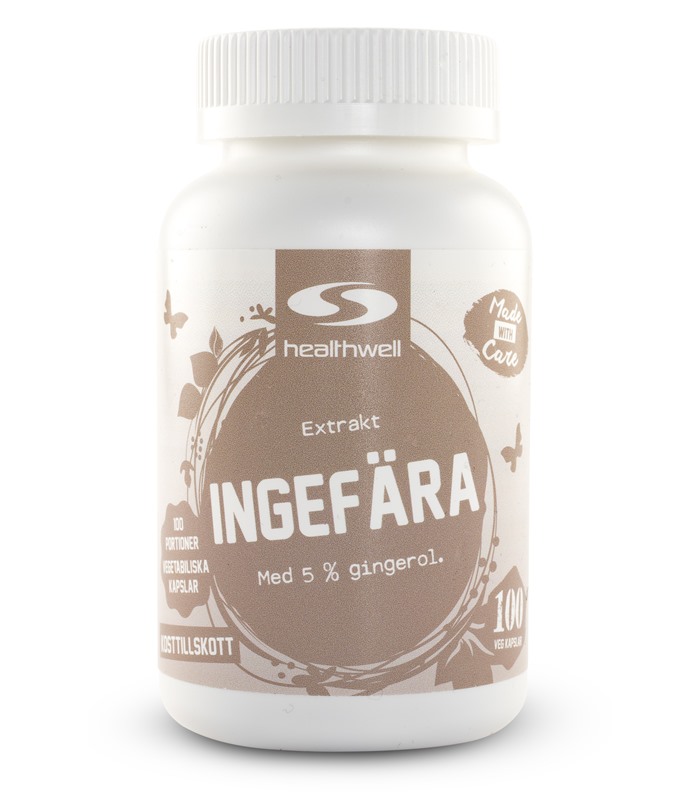 Healthwell Ingefära Extrakt | Med gingeroler | Svensk Hälsokost