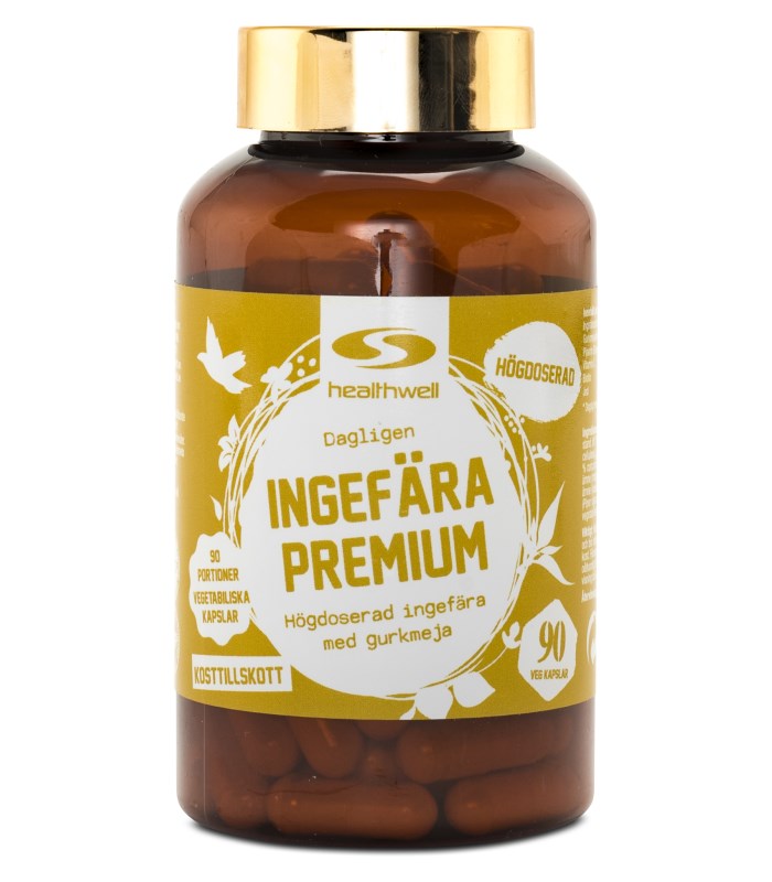 Ingefära Premium | Högdoserad ingefära 500 mg | Svensk Hälsokost