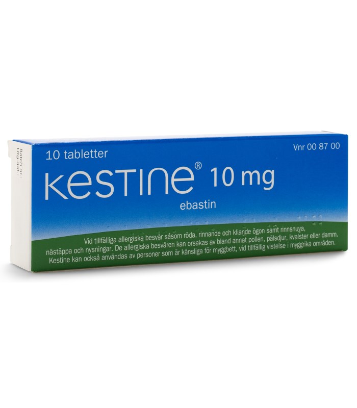 Kestine Ebastin 10 mg | Antihistamin-tabletter | Svensk Hälsokost