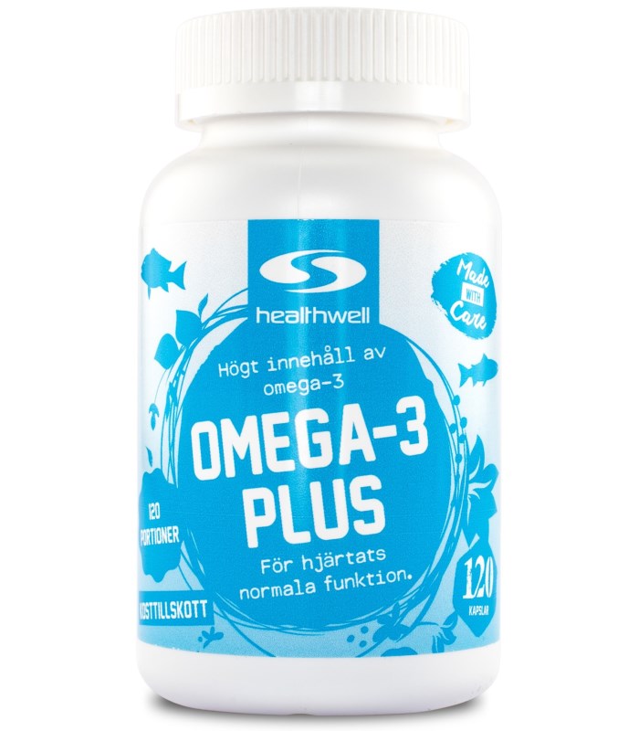 Omega-3 Plus | Extra stark | 1000 mg/kapsel | Svensk Hälsokost