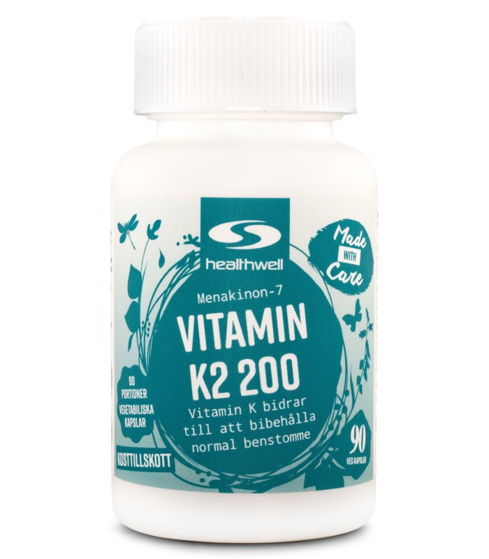 Vitamin K2 200 mcg | Menakinon-7 | Svensk Hälsokost.